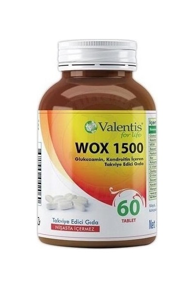 Valentis Wox 1500 60 Tablet