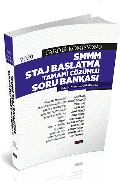 SMMM Staj Başlatma Tamamı Çözümlü Soru Bankası