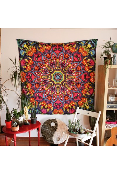 Wander Tapestry 60'lar Saykodelik Mandala Duvar Örtüsü