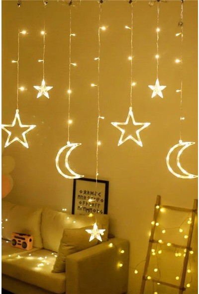 Magicledcorner Ay Yıldız Perde LED