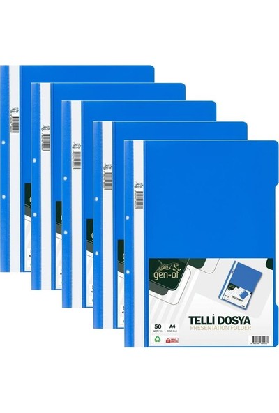 Gen-Of Telli Dosya Mavi 50 x 5'li