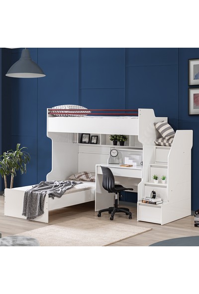 Setay Ranza Bueno Ranza Karyola Çalışma Masası Beyaz