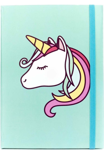 Palto Tasarım Unicorn Günlük Not Defteri - Lastikli Defter Palto Tasarım Unicorn Günlük Not Defteri - Lastikli Defter