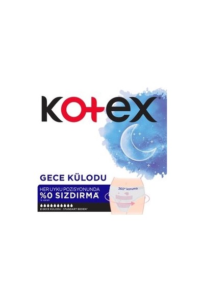 Kotex Regl Gece Külodu 2'li Kotex Regl Gece Külodu 2'li