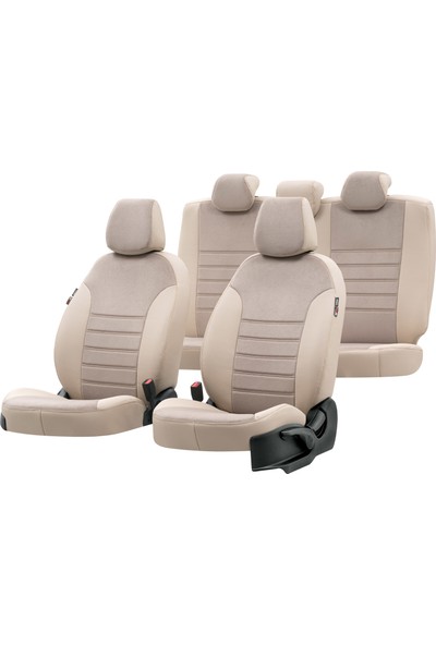 Otom Renault Fluence 2009-2016 Özel Üretim Koltuk Kılıfı London Design Bej Otom Renault Fluence 2009-2016 Özel Üretim Koltuk Kılıfı London Design Bej