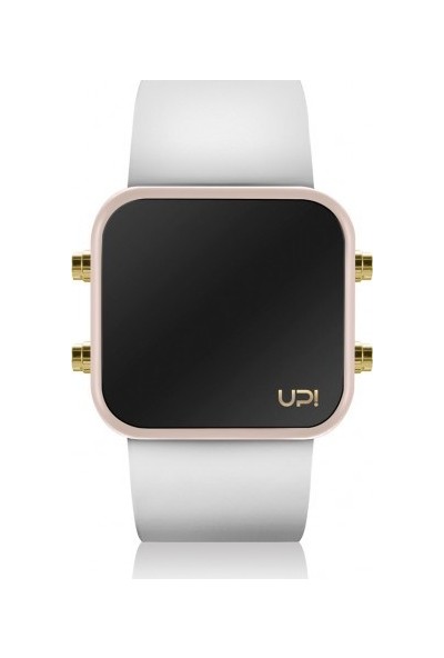 Upwatch Led Mini Gold Powder White Unisex Kol Saati Upwatch Led Mini Gold Powder White Unisex Kol Saati