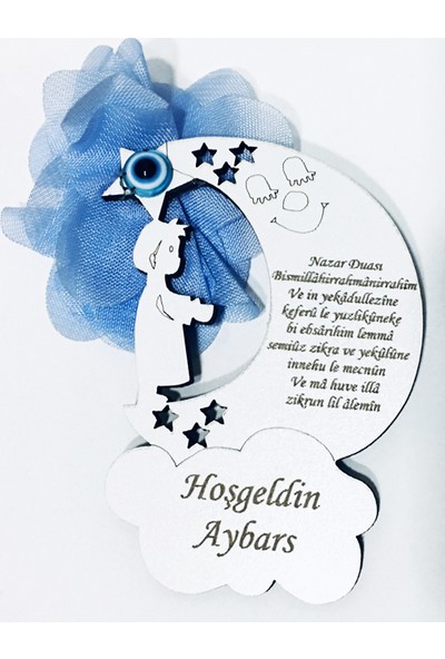 Esse Tasarım Ahşap Veya Pleksi Nazardualı Aydede ve Erkek Bebek Figürlü Magnet Esse Tasarım Ahşap Veya Pleksi Nazardualı Aydede ve Erkek Bebek Figürlü Magnet