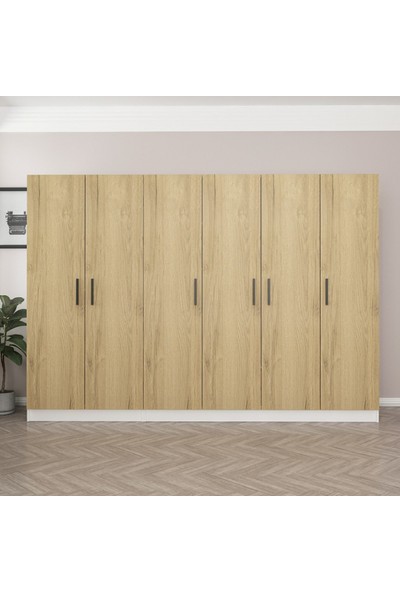 Evim Kale 6 Kapaklı 2Ç Dolap - Pera Ceviz