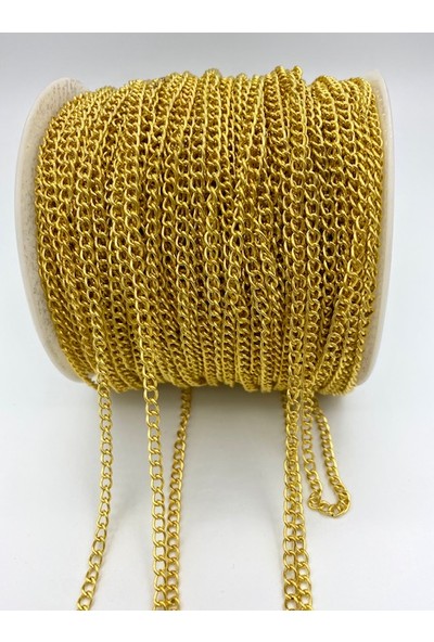 Hedef Bijuteri 100 Metre 1mm Kıvrık Zincir - 3.5mm Kalınlığında Gold-Altın Sarısı Takı Aksesuar Zinciri Hedef Bijuteri 100 Metre 1mm Kıvrık Zincir - 3.5mm Kalınlığında Gold-Altın Sarısı Takı Aksesuar Zinciri