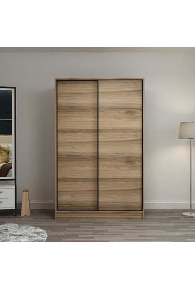 Minar Kale 2 Kapaklı Sürgülü Dolap 120 Cm - Dore