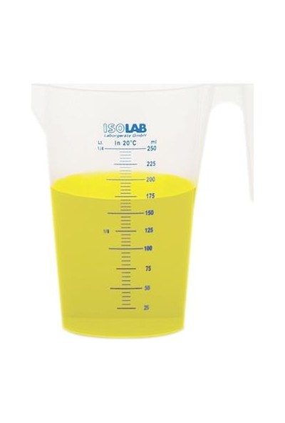 Isolab Kulplu Beher P P Kısa Form Mavi Baskılı 3000 ml Isolab Kulplu Beher P P Kısa Form Mavi Baskılı 3000 ml