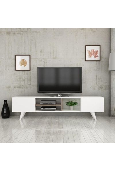 Evim Dore Tv Ünitesi Tv Sehpası Beyaz/İstanbul