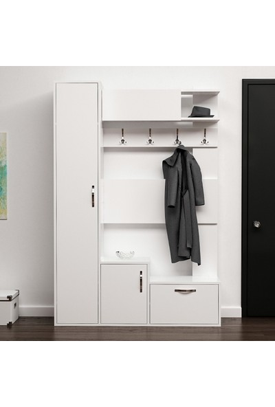 Minar Seina Modern Portmanto Beyaz