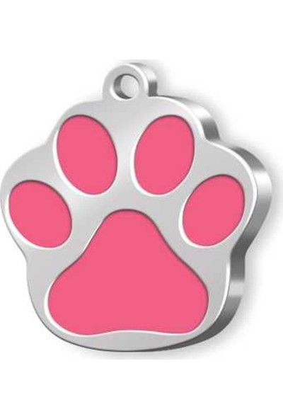 Dali's Pet Tag Mineli Seri Küçük Pati Desenli Künye Pembe Dali's Pet Tag Mineli Seri Küçük Pati Desenli Künye Pembe