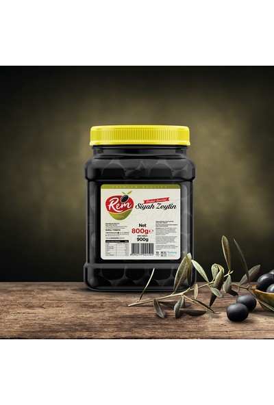 Rem Doğal Special Siyah Zeytin 800 gr Pet Kavanoz Rem Doğal Special Siyah Zeytin 800 gr Pet Kavanoz