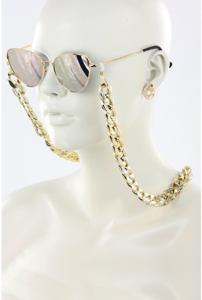 X-lady Accessories Kadın Gözlük Zinciri Retro Kalın Gold