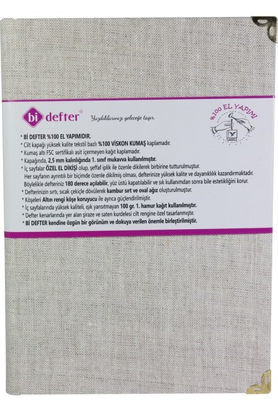 Bi Defter Müzik Nota Defteri - El Yapımı, İplik Dikiş, Keten Kumaş Ciltli - A4 Anahtarlı-1 120 Sayfa 90 gr 21 x 29,5 cm Bi Defter Müzik Nota Defteri - El Yapımı, İplik Dikiş, Keten Kumaş Ciltli - A4 Anahtarlı-1 120 Sayfa 90 gr 21 x 29,5 cm