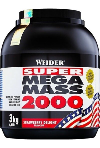Weider Mega Mass 2000 Çilek Aromalı 3000 gr Weider Mega Mass 2000 Çilek Aromalı 3000 gr