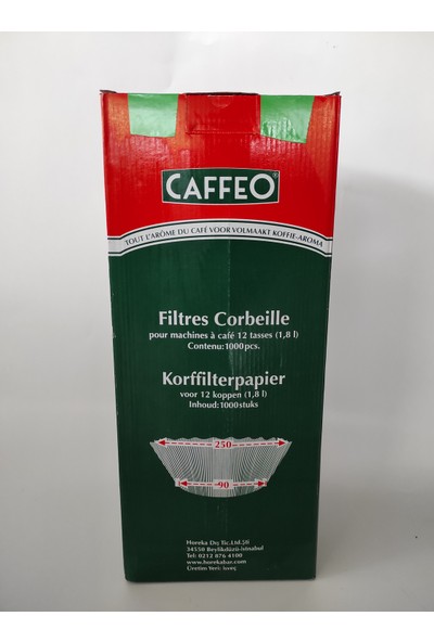 Caffeo Filtre Kağıdı 90/250 Basket 1000'LI Caffeo Filtre Kağıdı 90/250 Basket 1000'LI