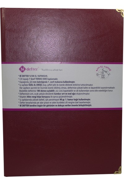 Bi Defter Müzik Nota Defteri - Özel El Yapımı, İplik Dikiş, Termo Deri Ciltleme - A5 Anahtarsız-2 120 Sayfa 100 gr 14,5 x 21 cm Bordo Bi Defter Müzik Nota Defteri - Özel El Yapımı, İplik Dikiş, Termo Deri Ciltleme - A5 Anahtarsız-2 120 Sayfa 100 gr 14,5 x 21 cm Bordo