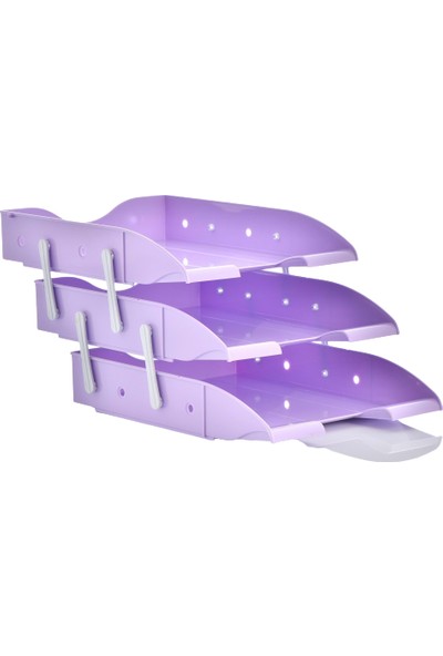 Ops Rf 303 Hareketli Plastik Evrak Rafı 3'lü