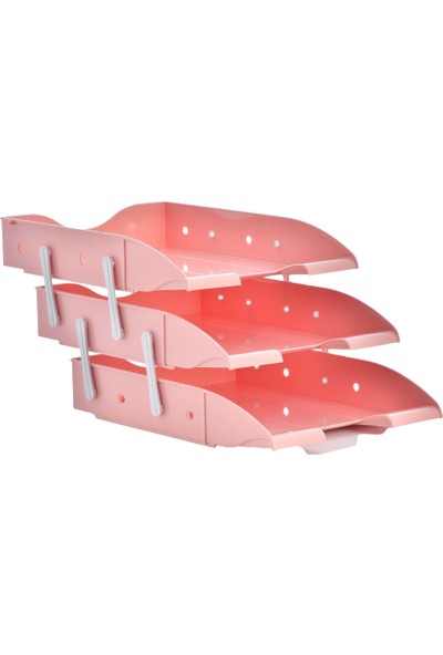 Ops Rf 303 Hareketli Plastik Evrak Rafı 3'lü