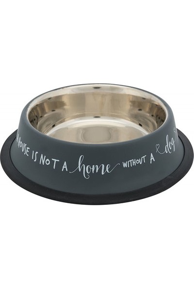 Trixie Köpek Mama Ve Su Kabı Paslanmaz Çelik 070Lt&21 cm Gri