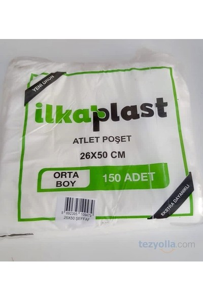 Ilka Plast Hışır Orta Boy 150'LI Atlet Poşet