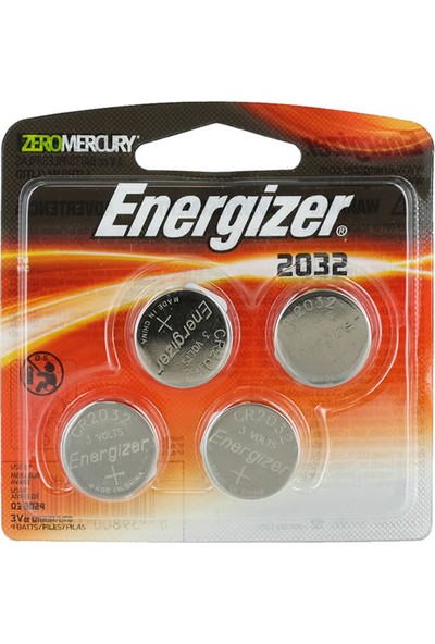 Energizer ED2032-4 Bp4 CR-2032 Lithium Pil Energizer ED2032-4 Bp4 CR-2032 Lithium Pil