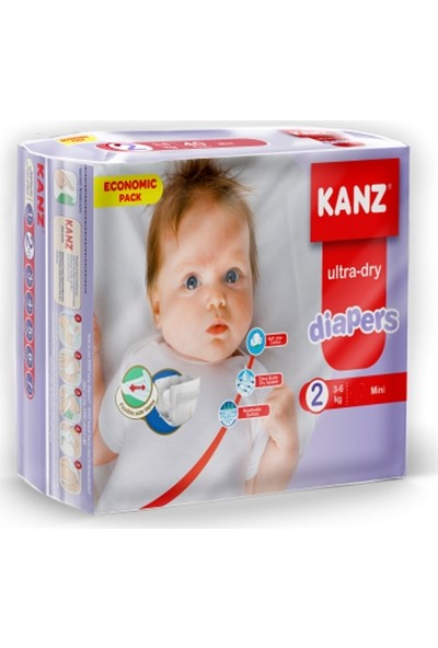 Kanz 2 Numara Bebek Bezi 3-6 kg Mini 120 Adet Kanz 2 Numara Bebek Bezi 3-6 kg Mini 120 Adet