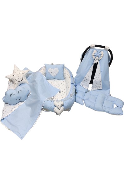 Bebek Atölyesi Babynest Mavi Gri Yıldız 7 Parça Set Bebek Atölyesi Babynest Mavi Gri Yıldız 7 Parça Set