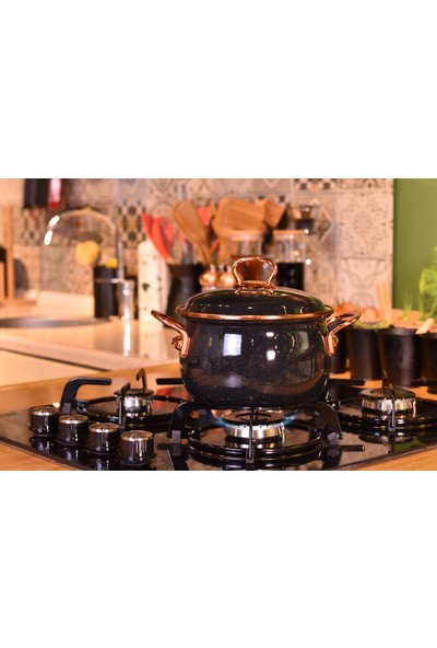 Taşev Derin Tencere Siyah 16 cm