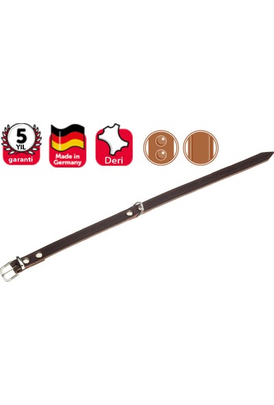 Karlıe Deri Boyun Tasma 57 cm -20 mm Kahverengi