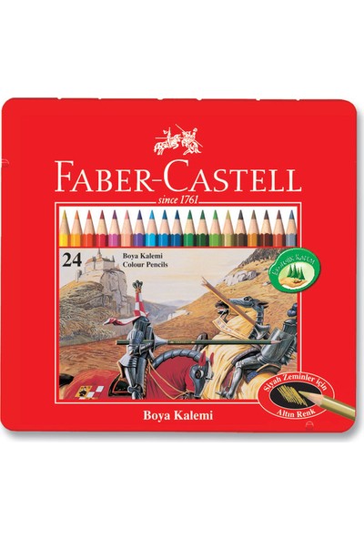 Faber-Castell Metal Kutu Boya Kalemi 24 Renk