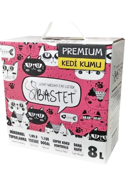 Bastet Topaklanan Premium Doğal Kedi Kumu 8 Litre Bastet Topaklanan Premium Doğal Kedi Kumu 8 Litre