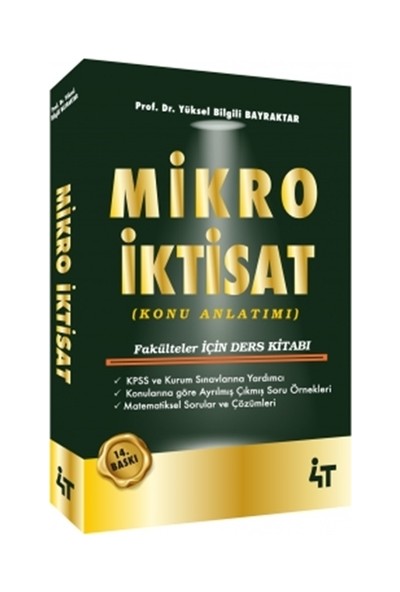 4T Yayınları Mikro İktisat Konu Anlatımlı - Yüksel Bilgili