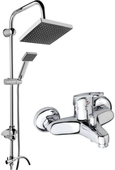 Guadro Armatür Banyo Musluğu Çeşmesi Bataryası ve Krom Robot Duş Sistemi Set Takım Guadro Armatür Banyo Musluğu Çeşmesi Bataryası ve Krom Robot Duş Sistemi Set Takım