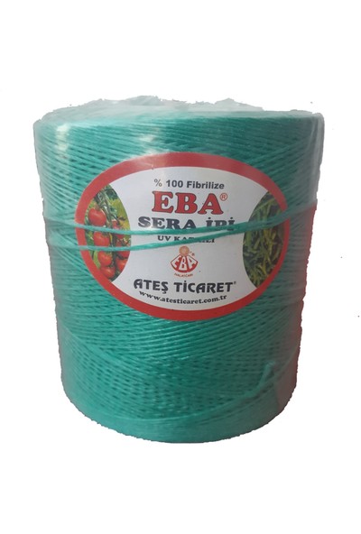 Eba Sera İpi Uv Katkılı Tarım Tarla ve Domates Bağlama Yeşil 1 kg Eba Sera İpi Uv Katkılı Tarım Tarla ve Domates Bağlama Yeşil 1 kg