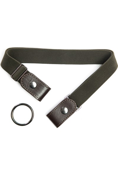 Dwoy Elastik Haki Tokasız Kemer