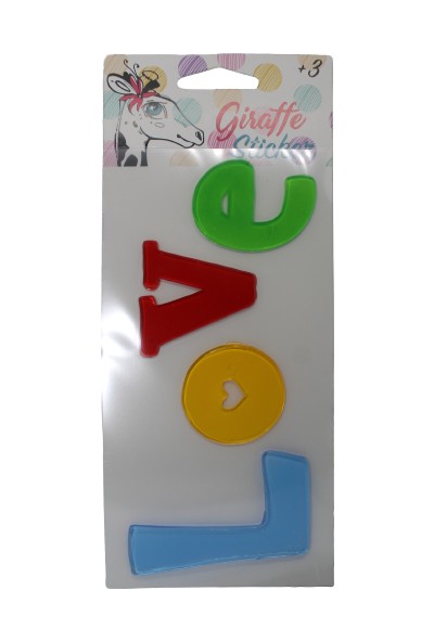Giraffe Jöle Sticker Renkli Love