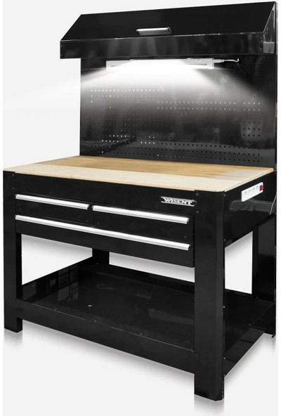 Wisent 3 Çekmeceli Işıklı Çalışma Tezgahı