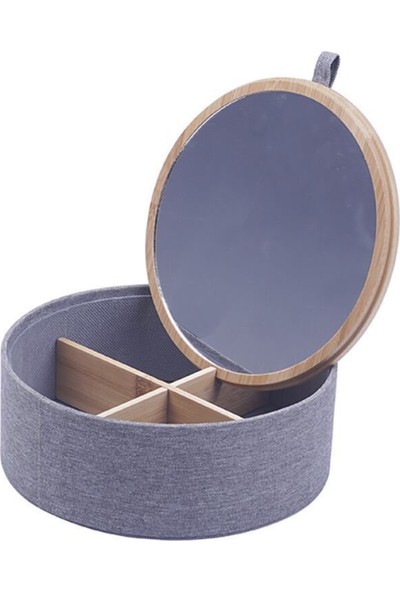Bambum Caseta - 4 Bölmeli Makyaj Kutusu YUVARLAK-B1025 Bambum Caseta - 4 Bölmeli Makyaj Kutusu YUVARLAK-B1025