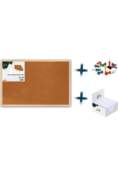 Gen-Of 45X60 Mantar Pano Harita Çivisi ve Küp Not