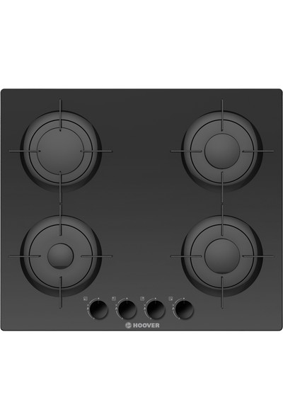 Hoover HGV 64 SBM 4 Gözü Gazlı Ankastre Ocak Siyah