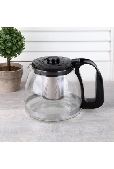 Perotti Luca Süzgeçli Cam Çaycı Demliği 900 ml