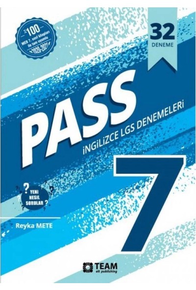 Team Elt Publishing 7. Sınıf İngilizce Pass 32 Deneme Team Elt Publishing 7. Sınıf İngilizce Pass 32 Deneme