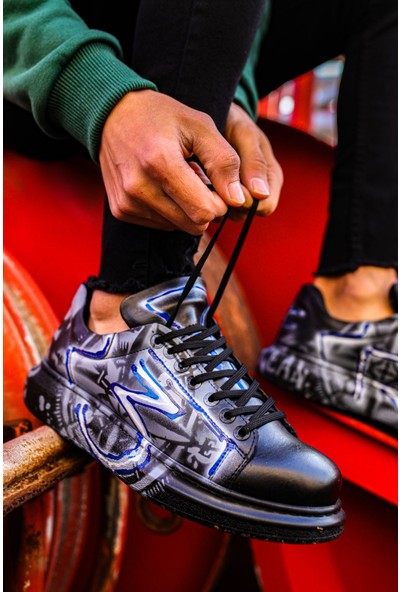 Chekich CH254 St Erkek Ayakkabı 480 Mavi / Beyaz Grafiti