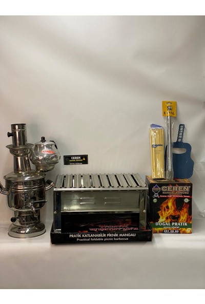 Ceren Mangal Lüks Semaver Set Krom Ceren Mangal Lüks Semaver Set Krom