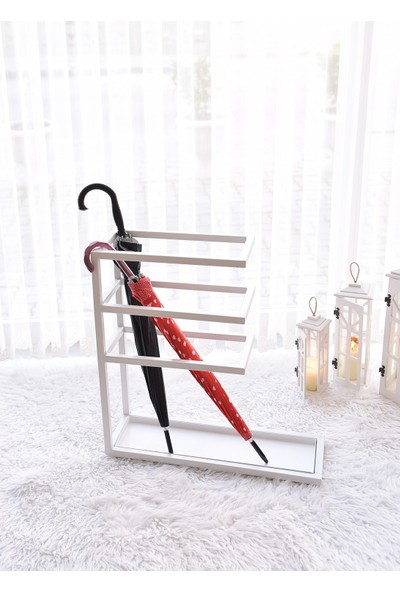 An Deko Dizayn Dekoratif Şemsiyelik Mat Beyaz