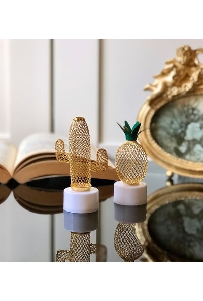 Ziphida Mini Kaktüs ve Ananas LED Gece Lambası Masa Lambası Ziphida Mini Kaktüs ve Ananas LED Gece Lambası Masa Lambası